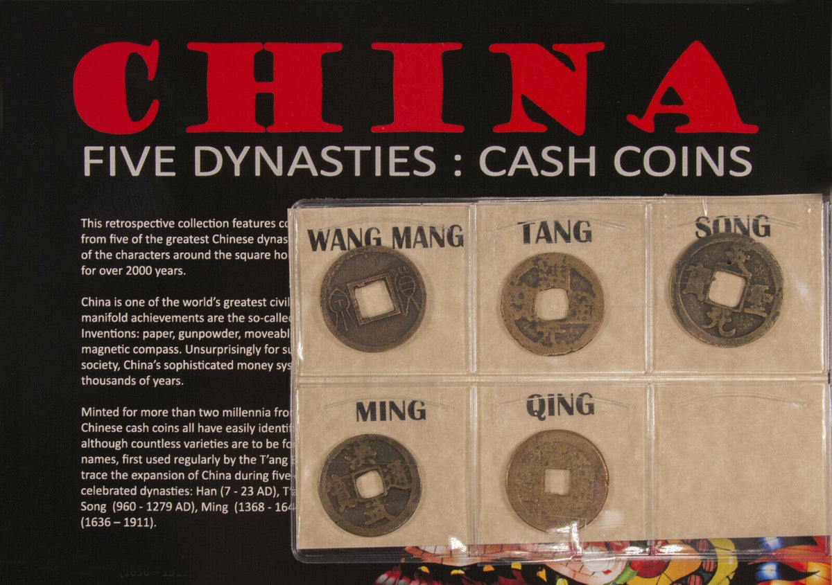 China 5 Dynasties: The Chinese Cash Coins 7AD-1911 COA & History & Alb ...