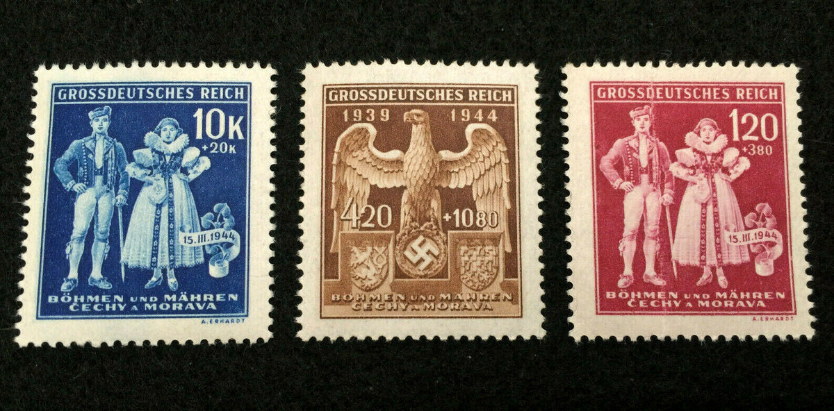 Rare Old Antique WWII German Nazi Third Reich Three Stamps Lot ...