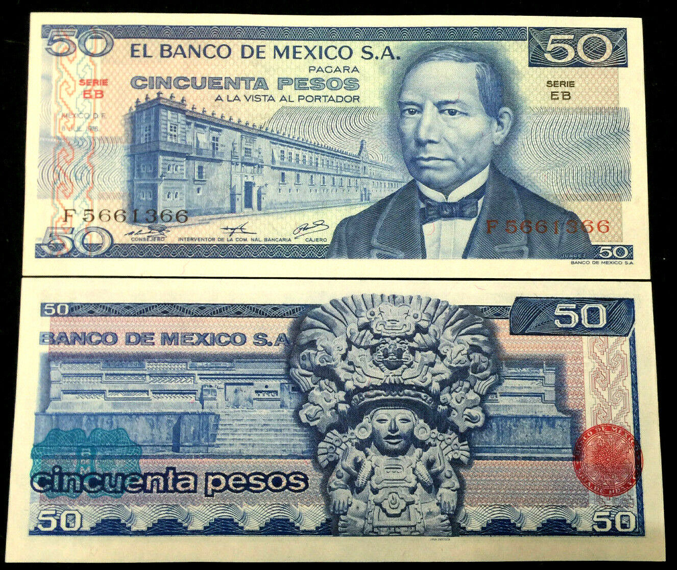Mexico 50 Pesos 1976 Banknote World Paper Money UNC – Collectors Couch