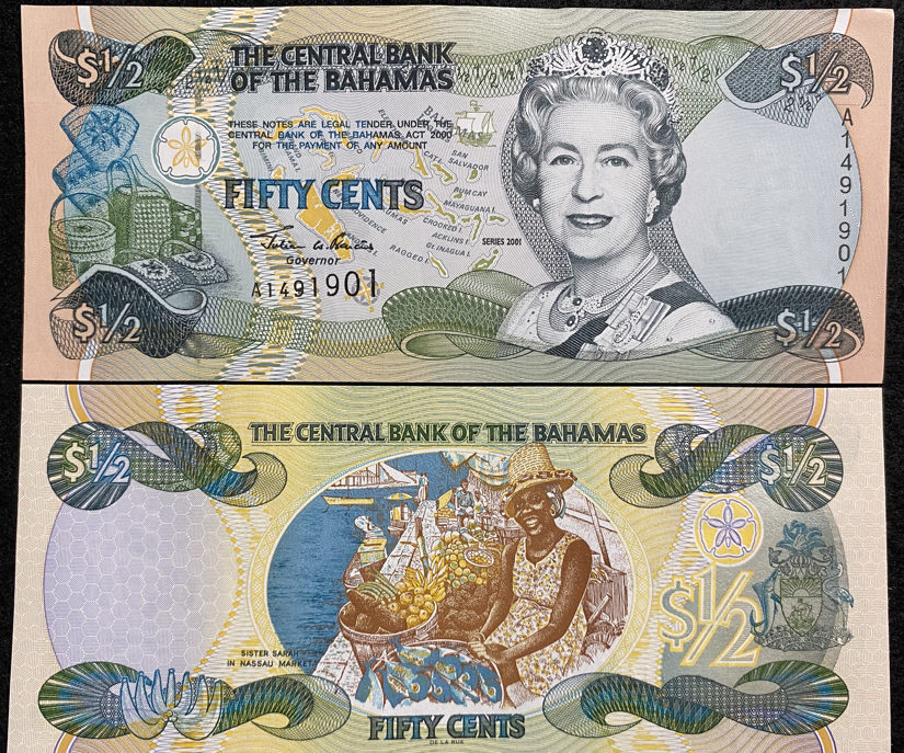 Bahamas 1/2 Dollar 2001 World Paper Money UNC Currency – Collectors Couch