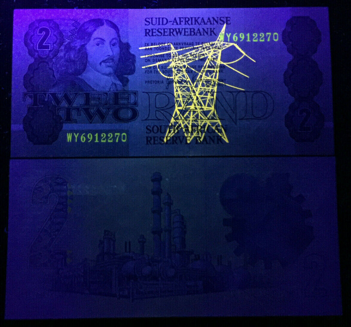 South Africa 2 Rand 1983-1990 Banknote World Paper Money UNC Currency ...