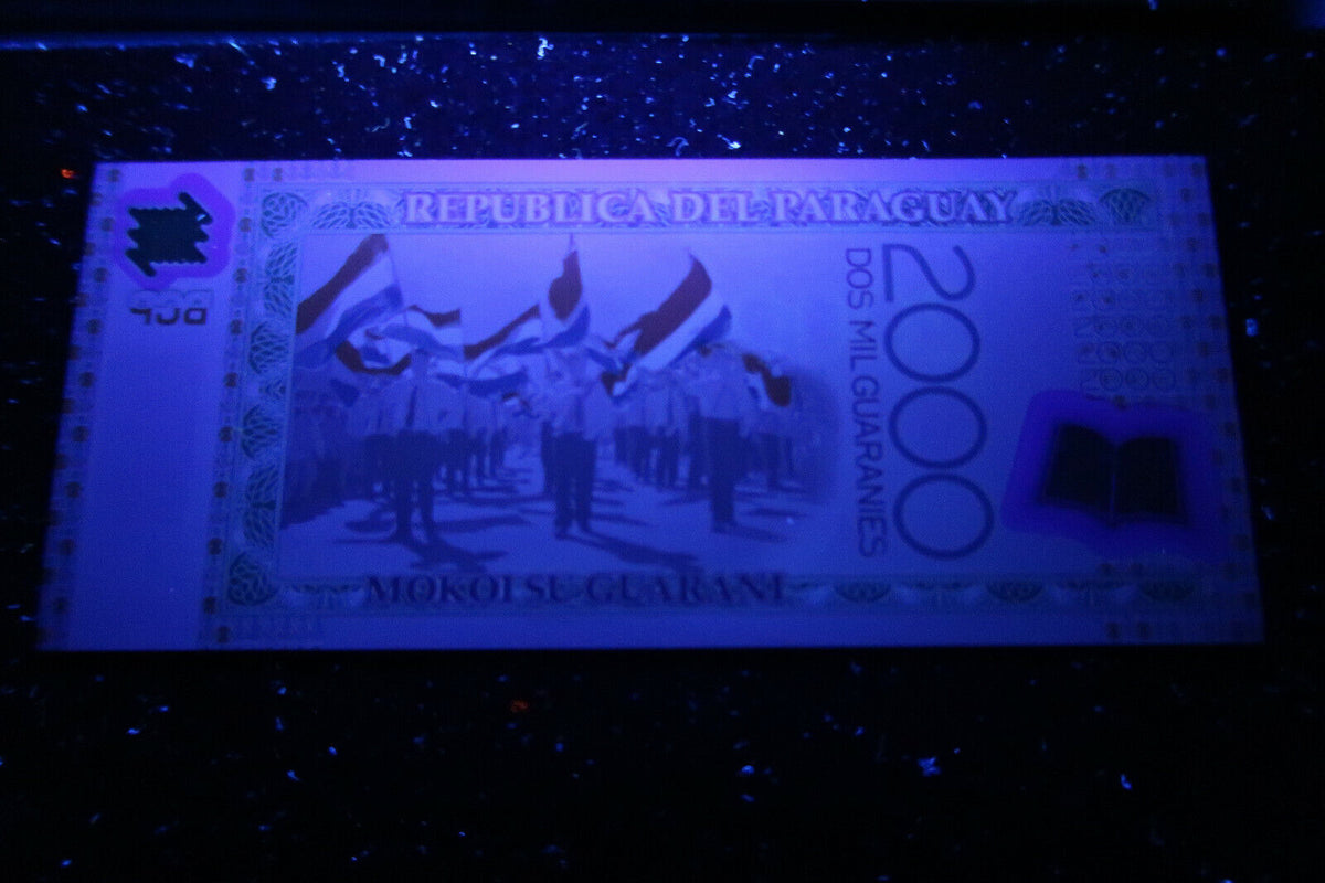Paraguay 2000 Guaranies Polymer Banknote World Paper Money UNC Currenc ...