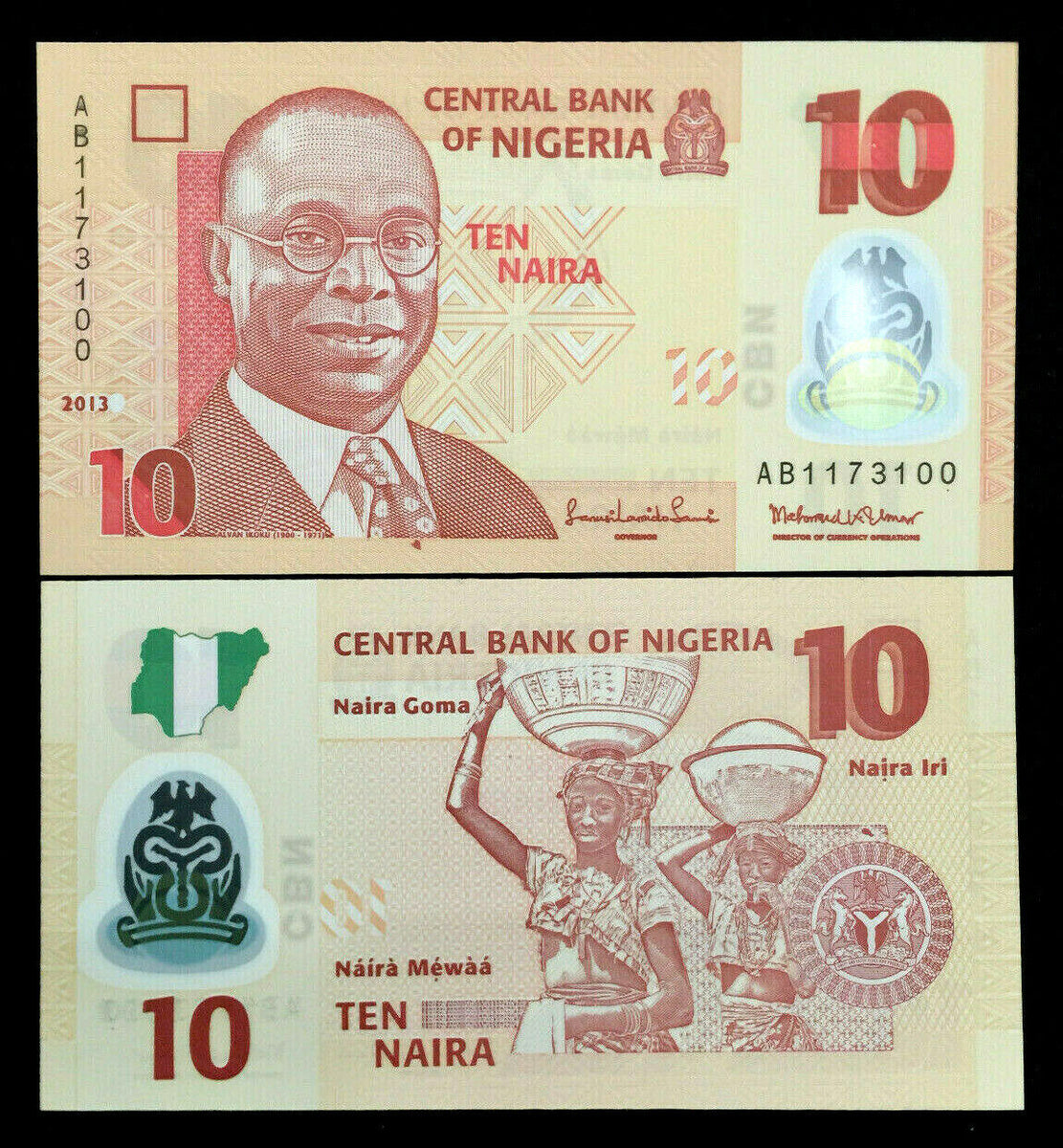 Nigeria 10 Naira Banknote World Paper Money UNC Currency Bill Note ...