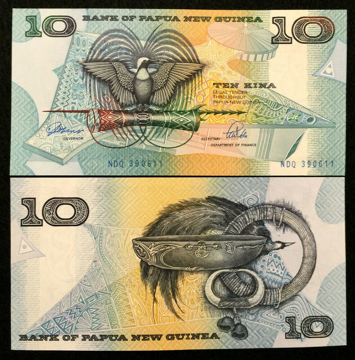 Papua New Guinea 10 Kina 1988 Banknote World Paper Money UNC Currency ...