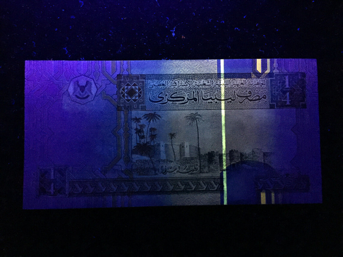 Libya 1/4 Dinar 2002 Banknote World Paper Money UNC Currency Bill Note ...