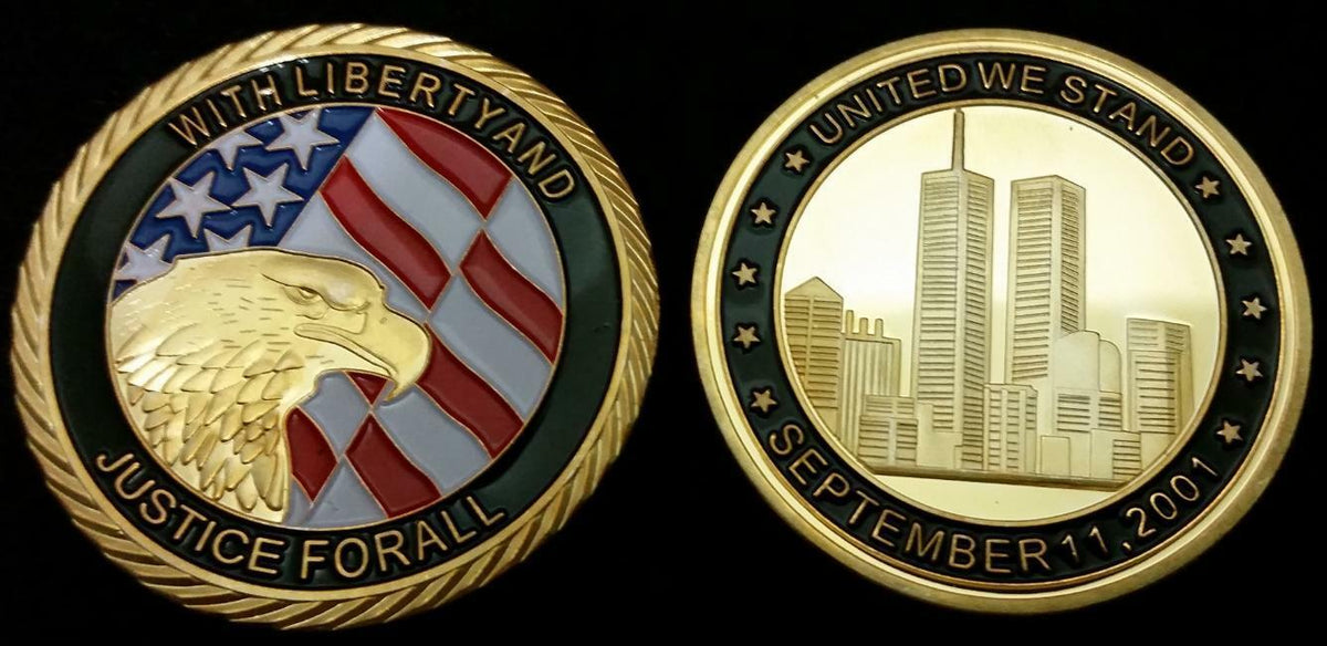 World Trade Center, Gold Plated Coin, September 11, Memory Token 9/11 ...