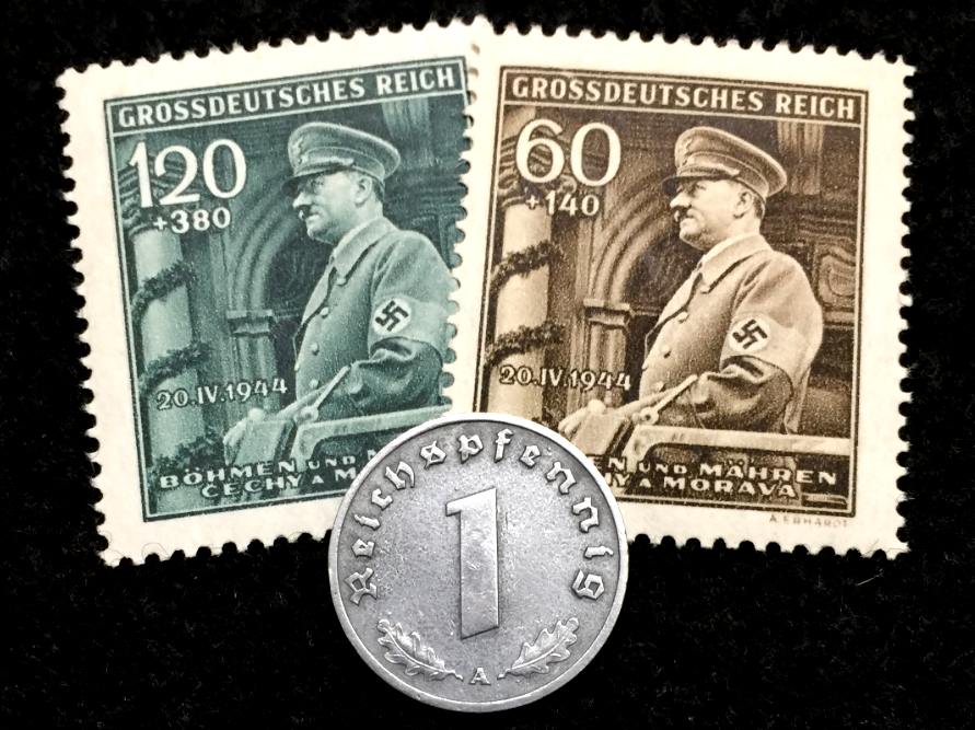 Authentic Rare Old WWII Nazi German 1 Cent Coin Military Army Collecti ...